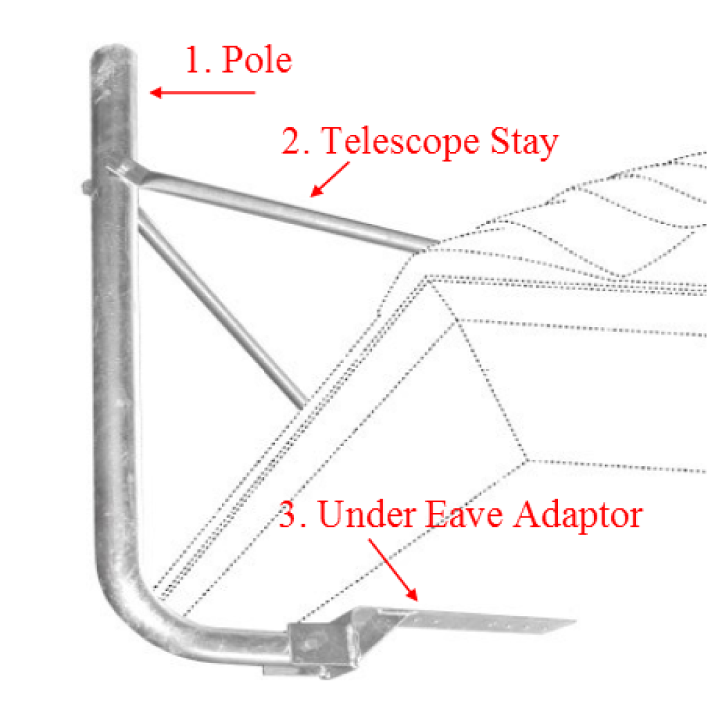 Starlink Gen 2 Dish Eave Mount 750mm Hockey Stick Pole - DOLPHIN ...